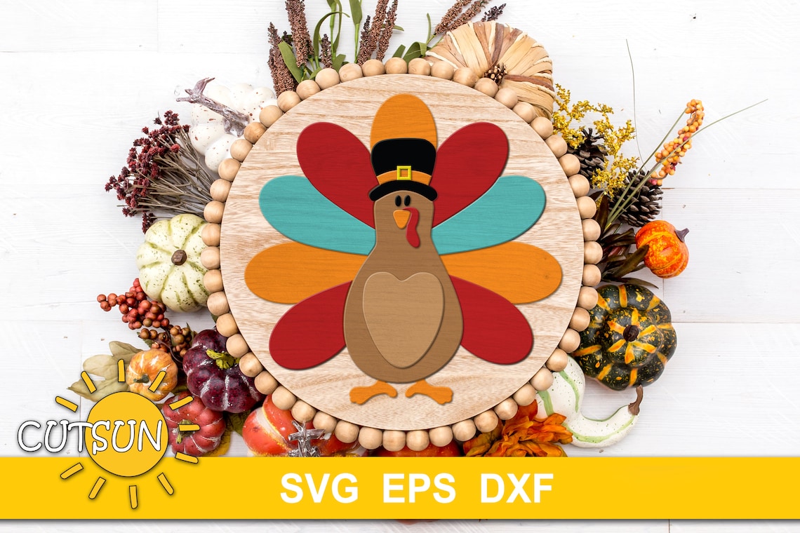 Turkey Door Hanger Svg Thanksgiving Door Hanger Svg Fall Etsy