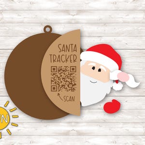 Santa Tracker Christmas Ornament SVG | Holiday Ornament | Laser Cut ...