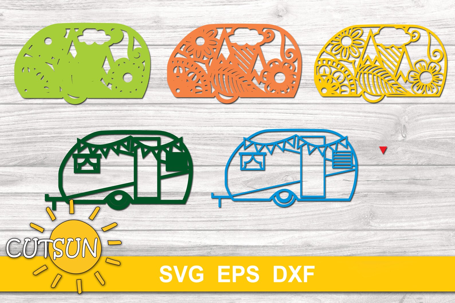 3D Layered Camper Mandala SVG 5 Layers Cut File Glowforge - Etsy