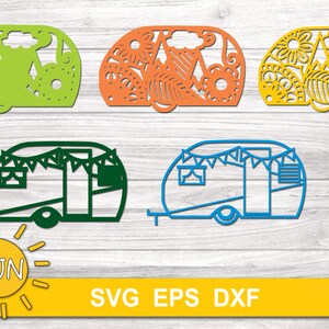 3D Layered Camper Mandala SVG 5 Layers Cut File | Glowforge SVG | Laser ...