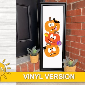 Funny Halloween Pumpkins Door Hanger SVG | Stacked Halloween Pumpkins ...
