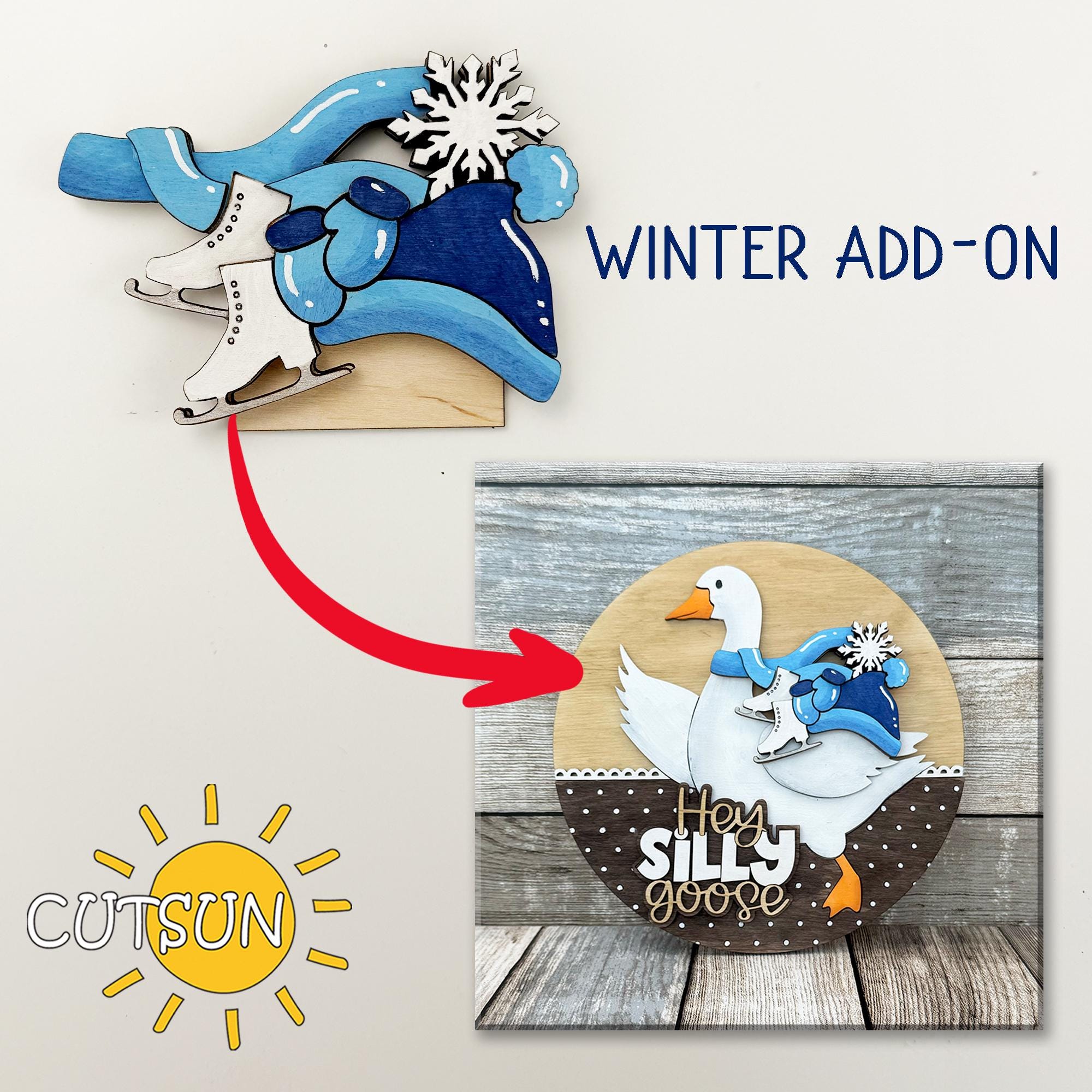 Goose Interchangeable Door Hanger SVG Bundle | 14 Seasonal Add-ons ...