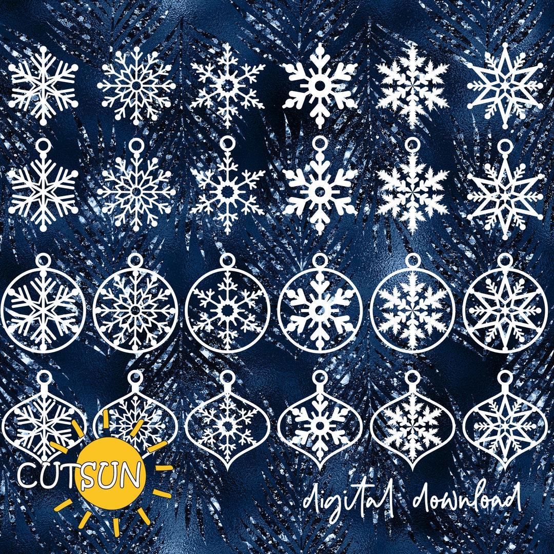 Snowflake Ornaments SVG Bundle | Christmas Bundle SVG | Snowflake ...
