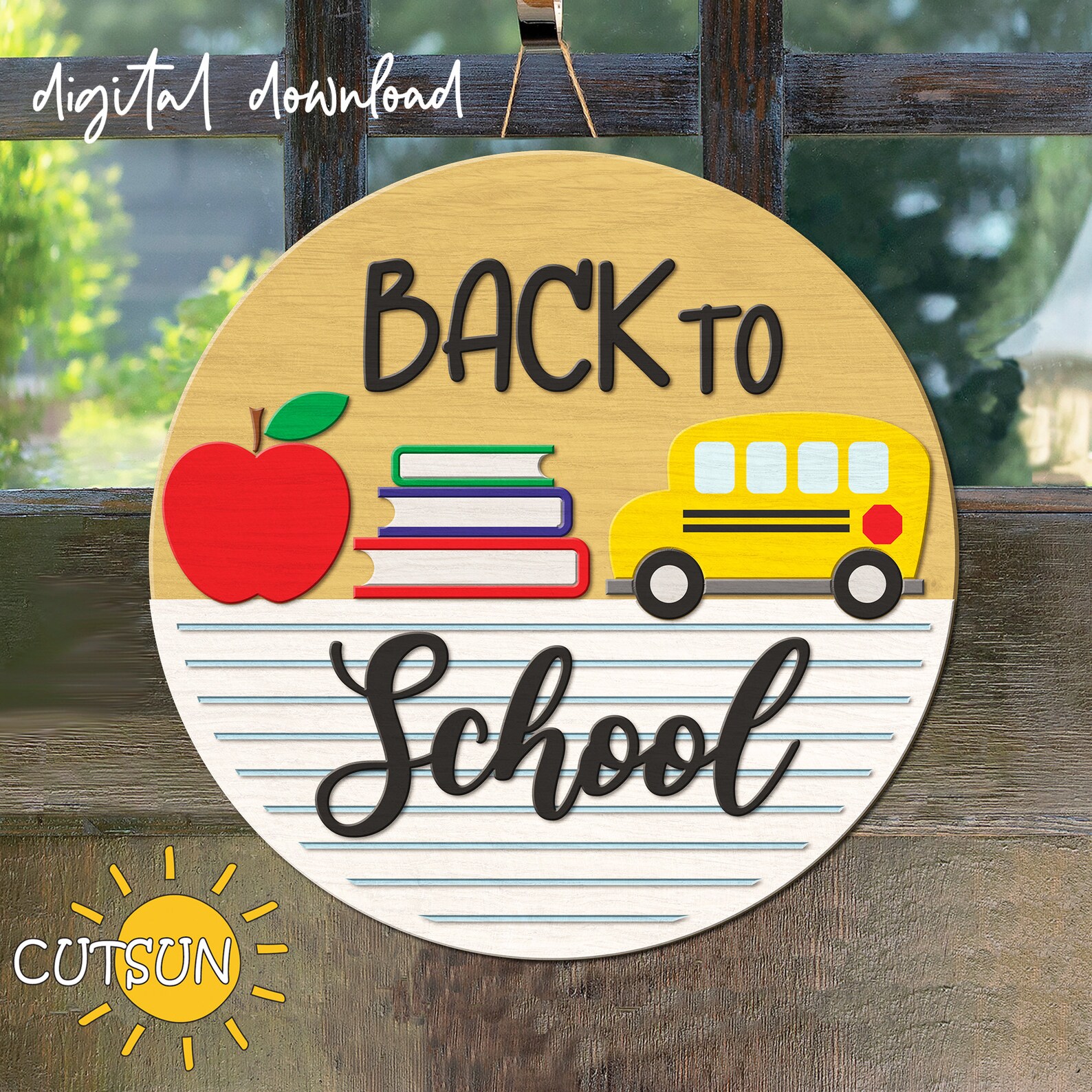 Back to School Door Hanger SVG | Classroom Decor SVG | Fall SVG | Laser ...