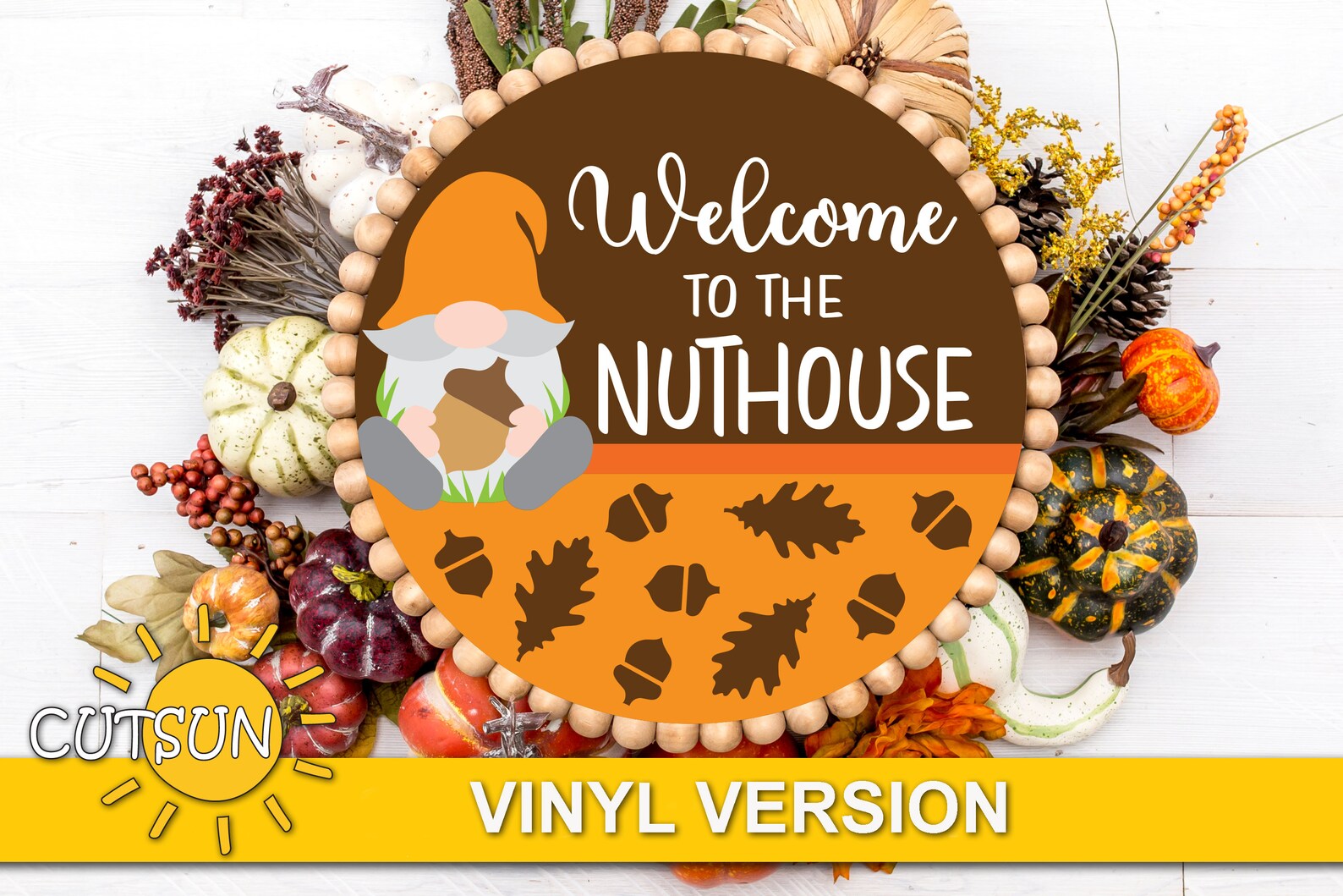 Welcome to the Nuthouse Door Hanger SVG | Gnome Front Door Sign | Laser ...