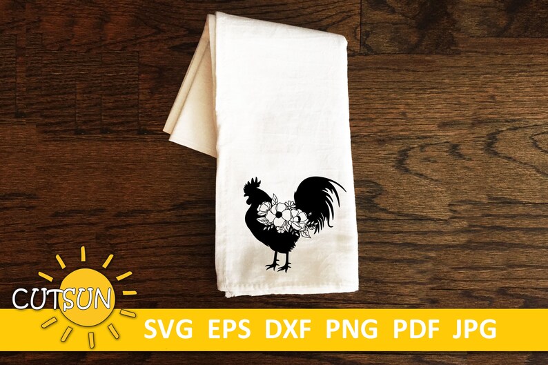 Floral Rooster Svg Rooster Svg Flower Rooster Svg - Etsy