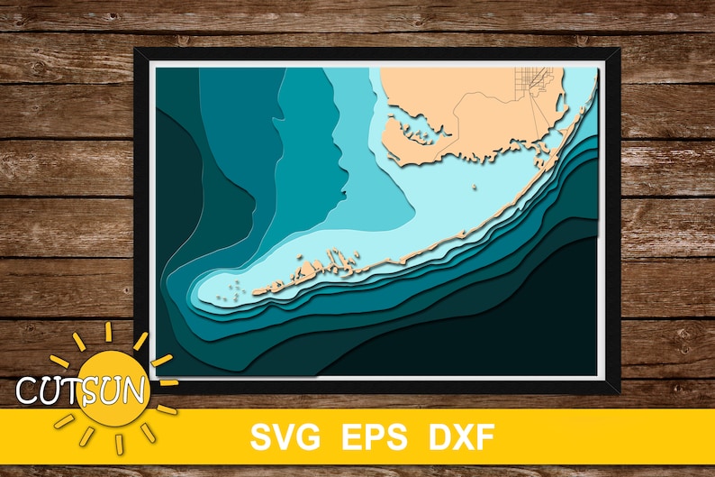 Florida Keys Layered Map SVG - 8 Layers | Laser Cut File | Cricut SVG ...