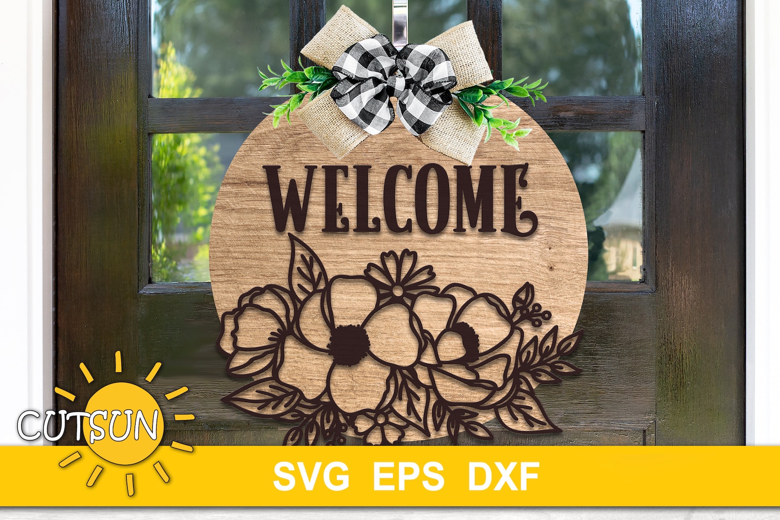 Spring Door Hanger SVG Floral Door Hanger SVG Magnolia - Etsy