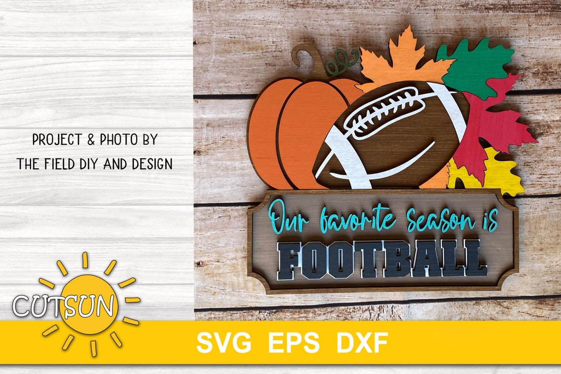 Our Favorite Season is Football Door Hanger SVG | Fall Football Door ...