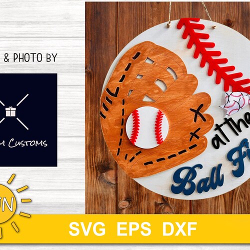 Baseball Door Hanger SVG Baseball Sign SVG Softball Svg Laser - Etsy