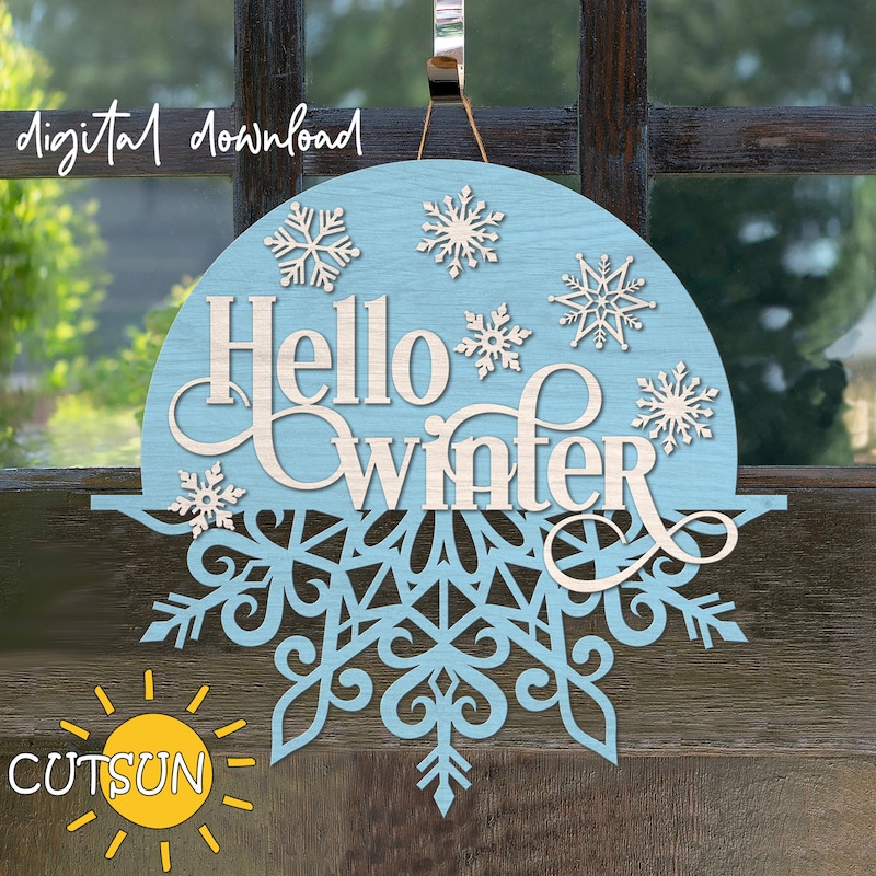 Winter Door Hanger - Etsy