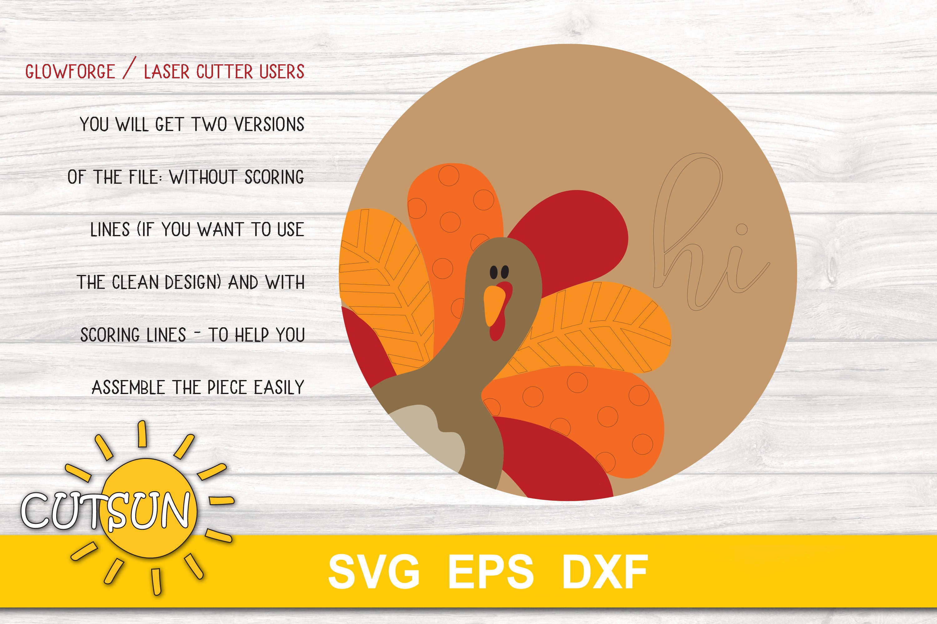 Turkey Door Hanger Svg Thanksgiving Door Hanger Svg Fall Etsy