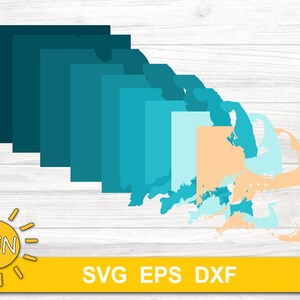 Layered Map Cape Cod SVG EPS DXF - 9 Layers | Cricut | Silhouette ...