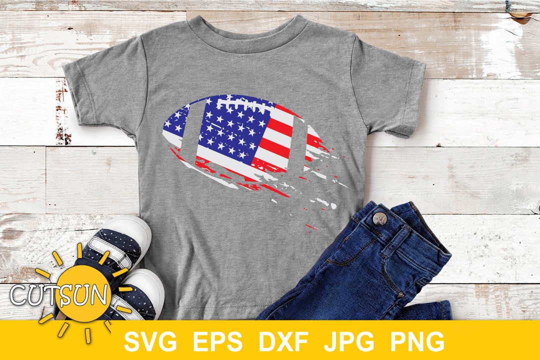 Football Distressed US Flag Football Brushstroke SVG Svg - Etsy