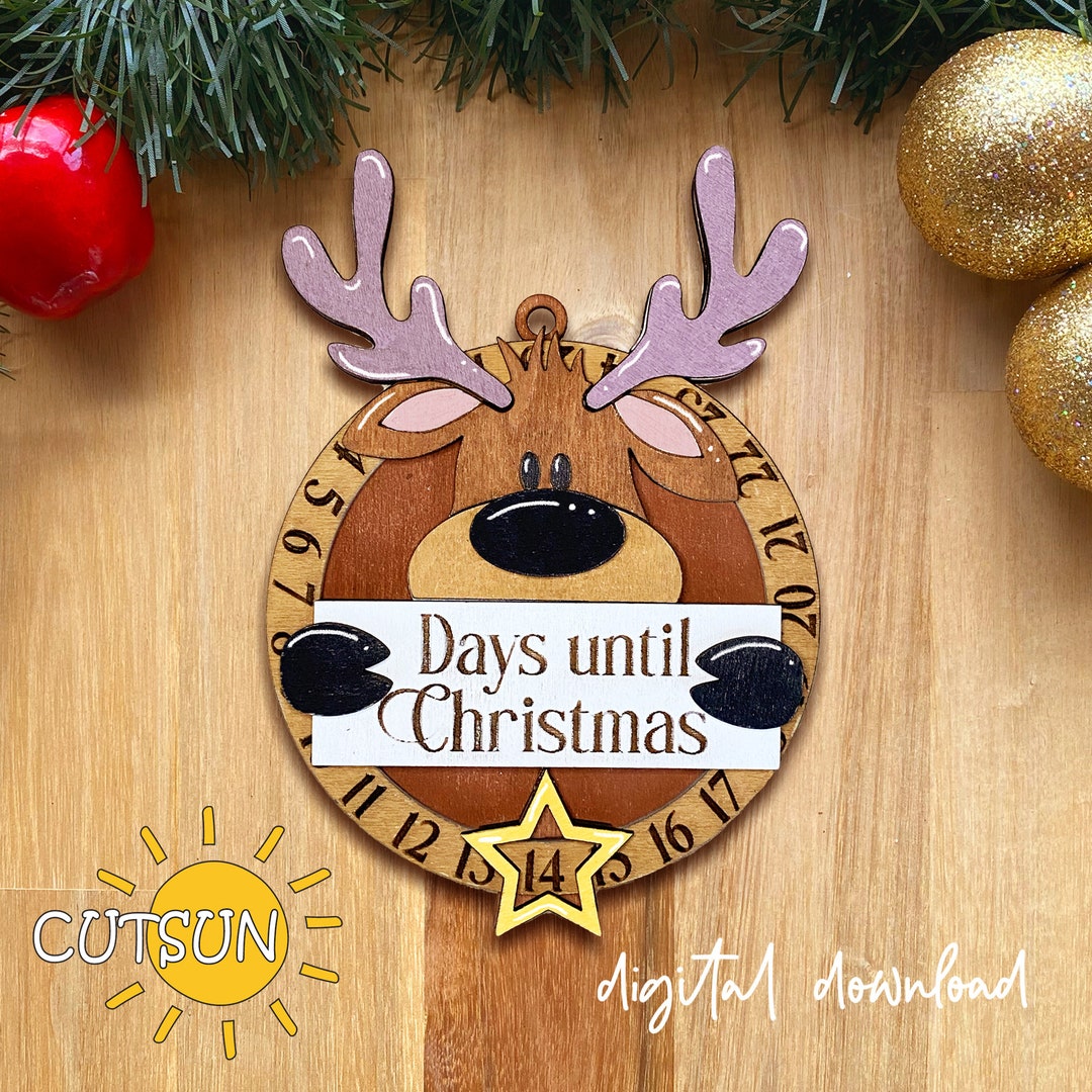 Christmas Countdown SVG Reindeer Countdown SVG Days Until Christmas Svg ...