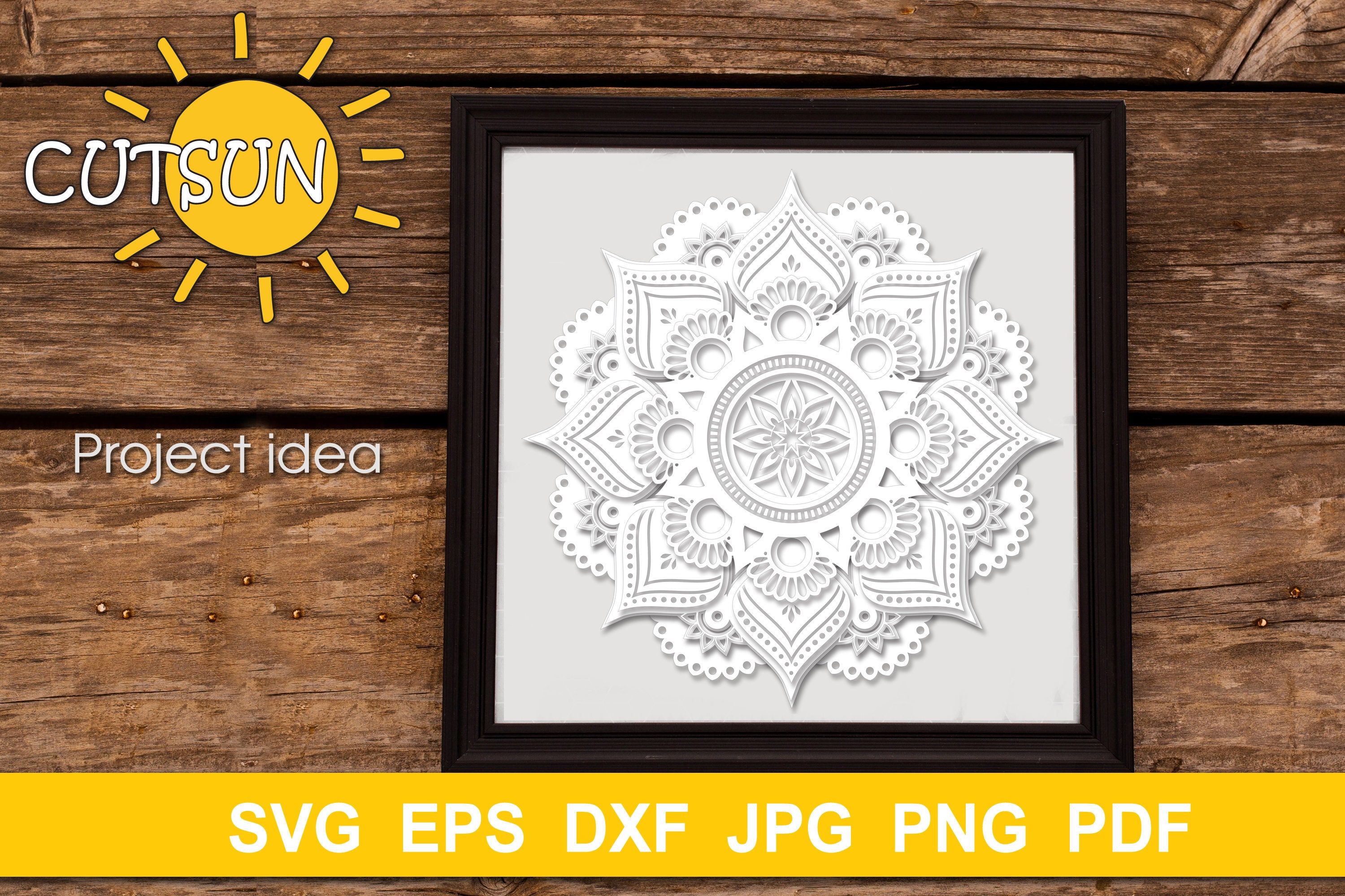 Mandala SVG Layered 3D Mandala SVG Five Layers Only | Etsy