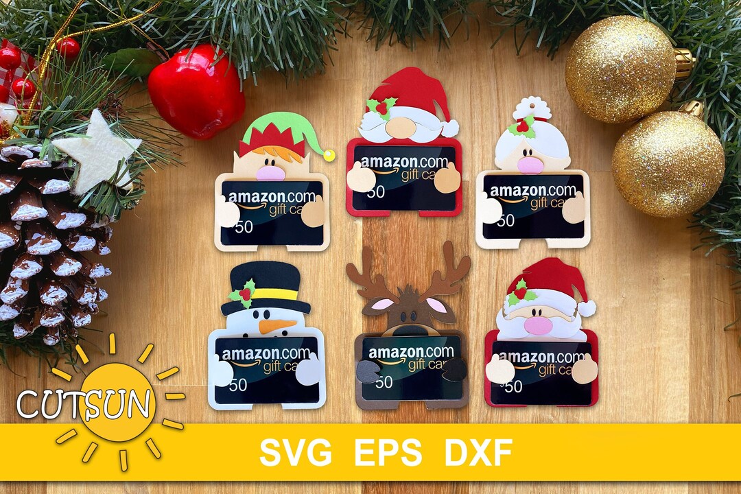 Christmas Gift Card Holders SVG Bundle Cricut SVG Bundle Silhouette SVG ...