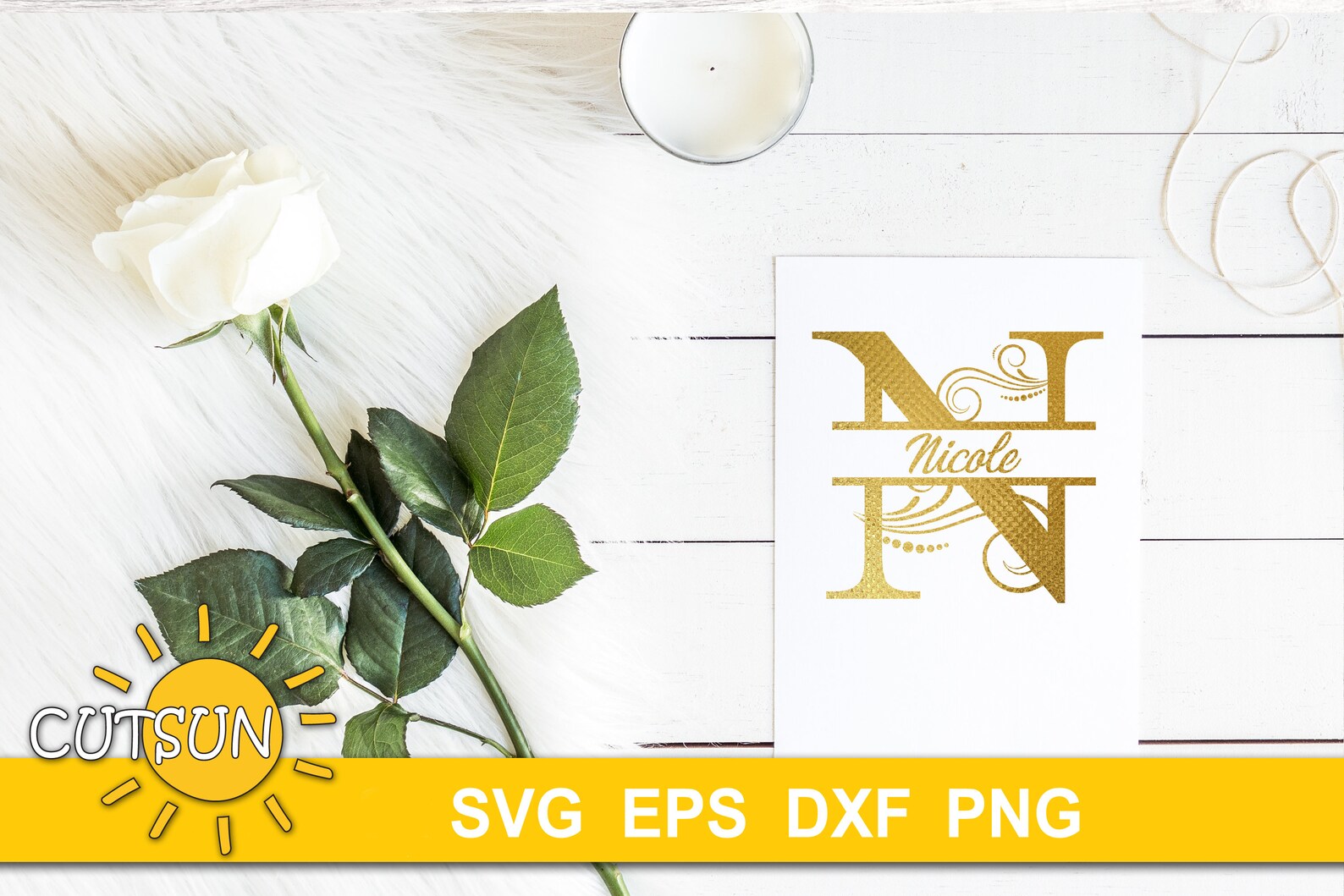 A-Z Split Monogram SVG Swirls Letter SVG Split Letters SVG | Etsy