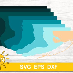 Florida Keys Layered Map SVG - 8 Layers | Laser Cut File | Cricut SVG ...