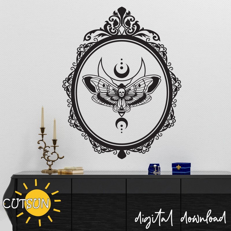 Gothic Moth Svg - Etsy
