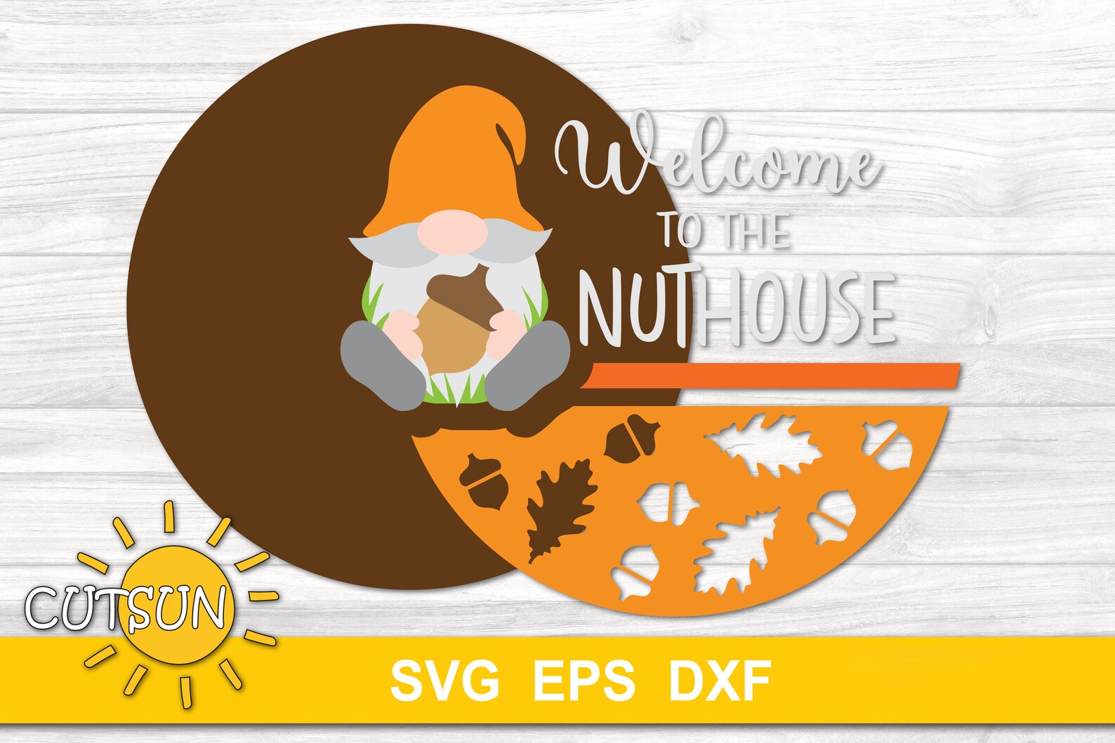 Welcome to the Nuthouse Door Hanger SVG | Gnome Front Door Sign | Laser ...