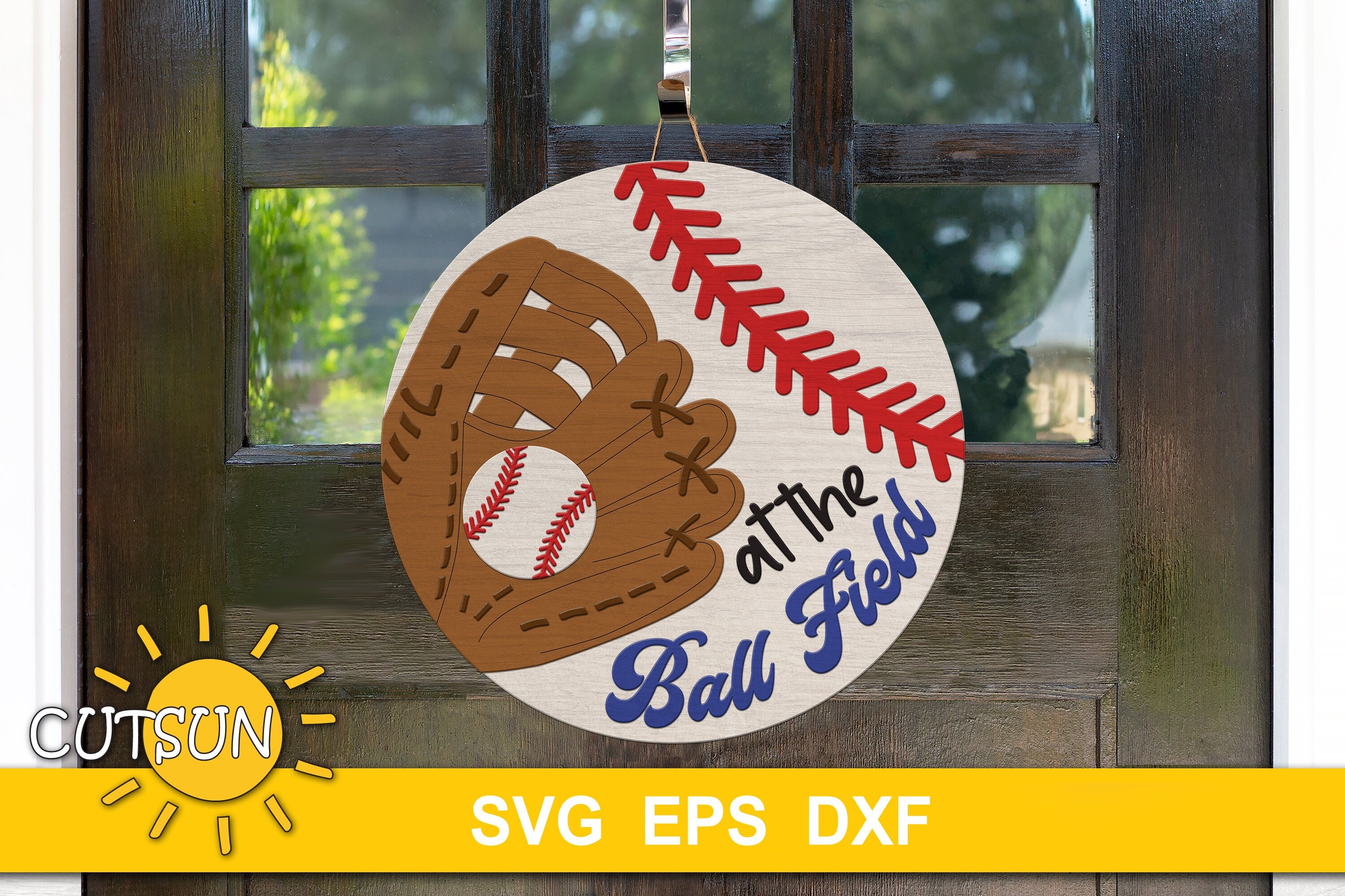 Baseball Door Hanger SVG Baseball Sign SVG Softball Svg Laser - Etsy