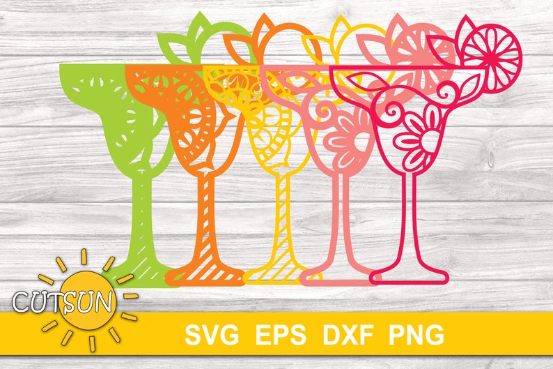 3D Cocktail Layered Mandala SVG file 1 3D layered DXF | Etsy