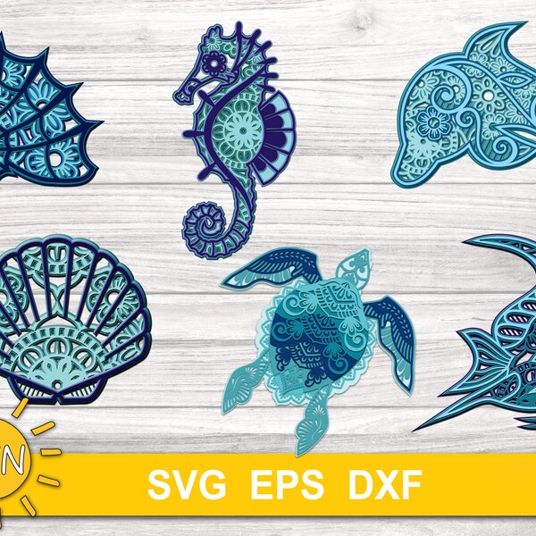 Animal Mandala Svg - Etsy