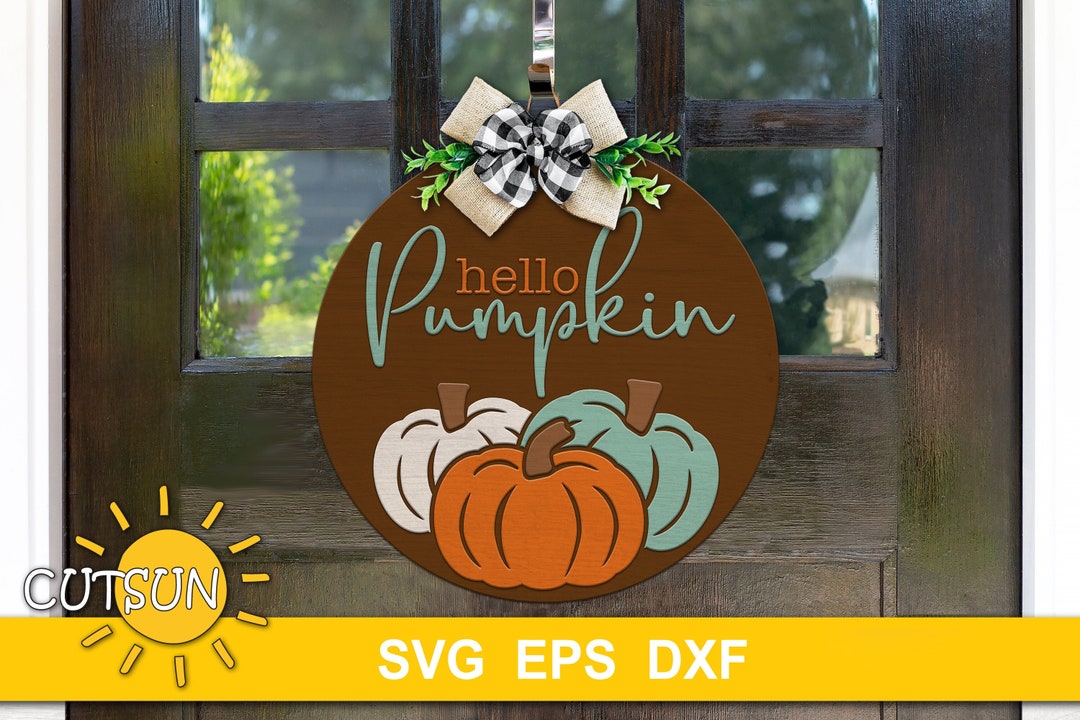 Fall Door Hanger Svg Pumpkin Door Hanger SVG Fall Door Decor - Etsy