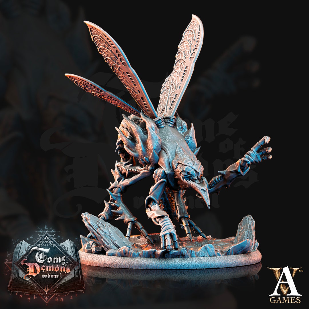 Insect Demon Miniature - Dnd Miniatures - Role Playing Game - Tabletop ...