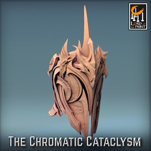 Tiamat Five Dragon Helmet Prop Cosplay Dnd Miniatures RPG Role Playing ...