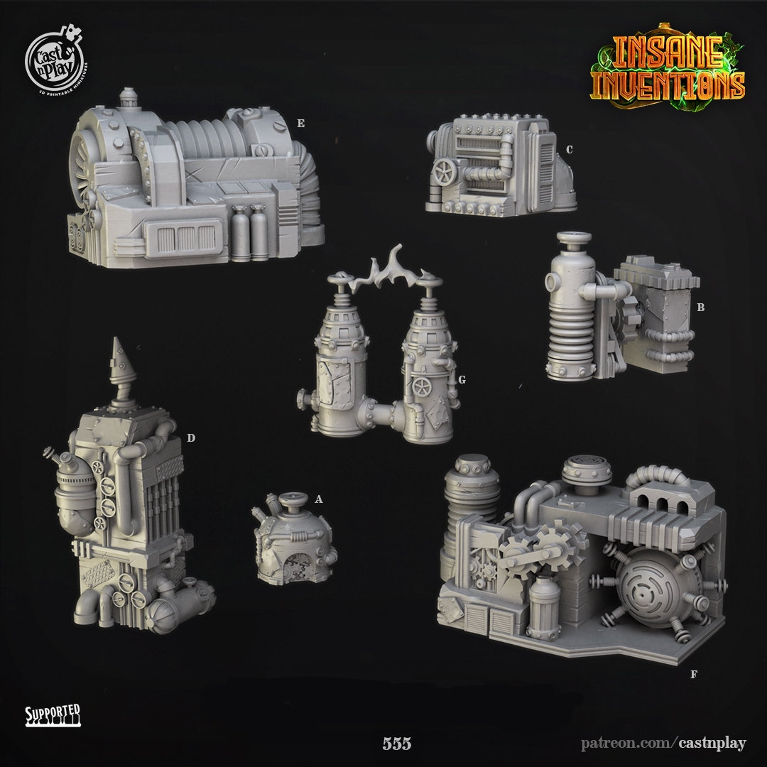 Steampunk Machinery - Dnd Miniatures - Role Playing Game - Scifi ...