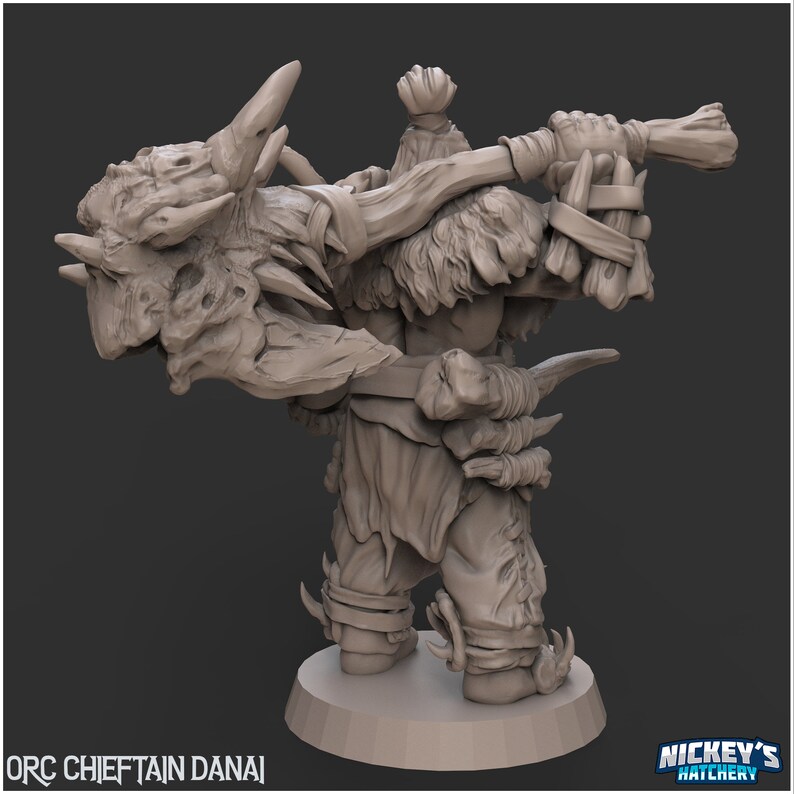 Orc Chieftain Miniature | Fantasy Miniature | Dnd Miniatures | DND ...
