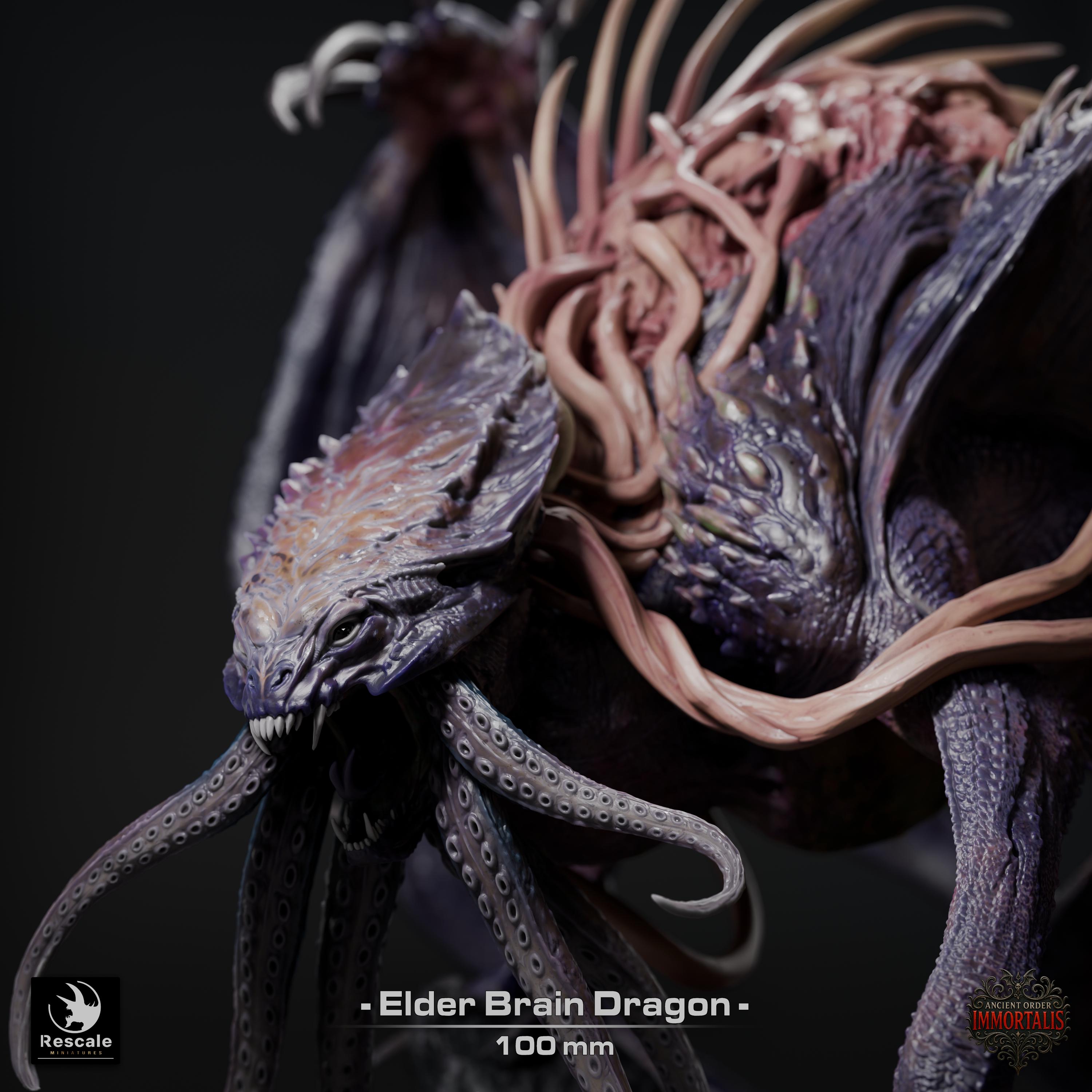 Elder Brain Dragon Miniature - Rescale Miniatures - Dnd Miniatures RPG ...
