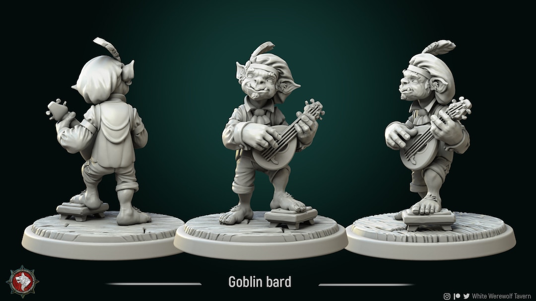 Goblin Bard Miniature - Dnd Miniatures - Role Playing Game - Tabletop ...