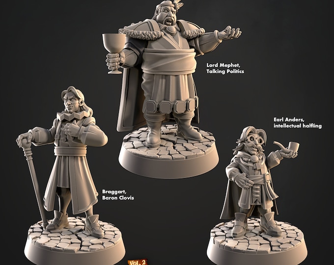 Noble Men Miniature Townfolk Aristocrat Mini Dungeons and Dragons RPG ...