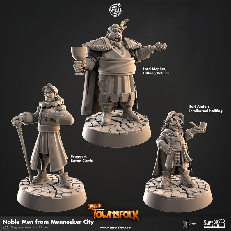 Noble Men Miniature - Castnplay - Dnd Miniatures - Role Playing Game ...