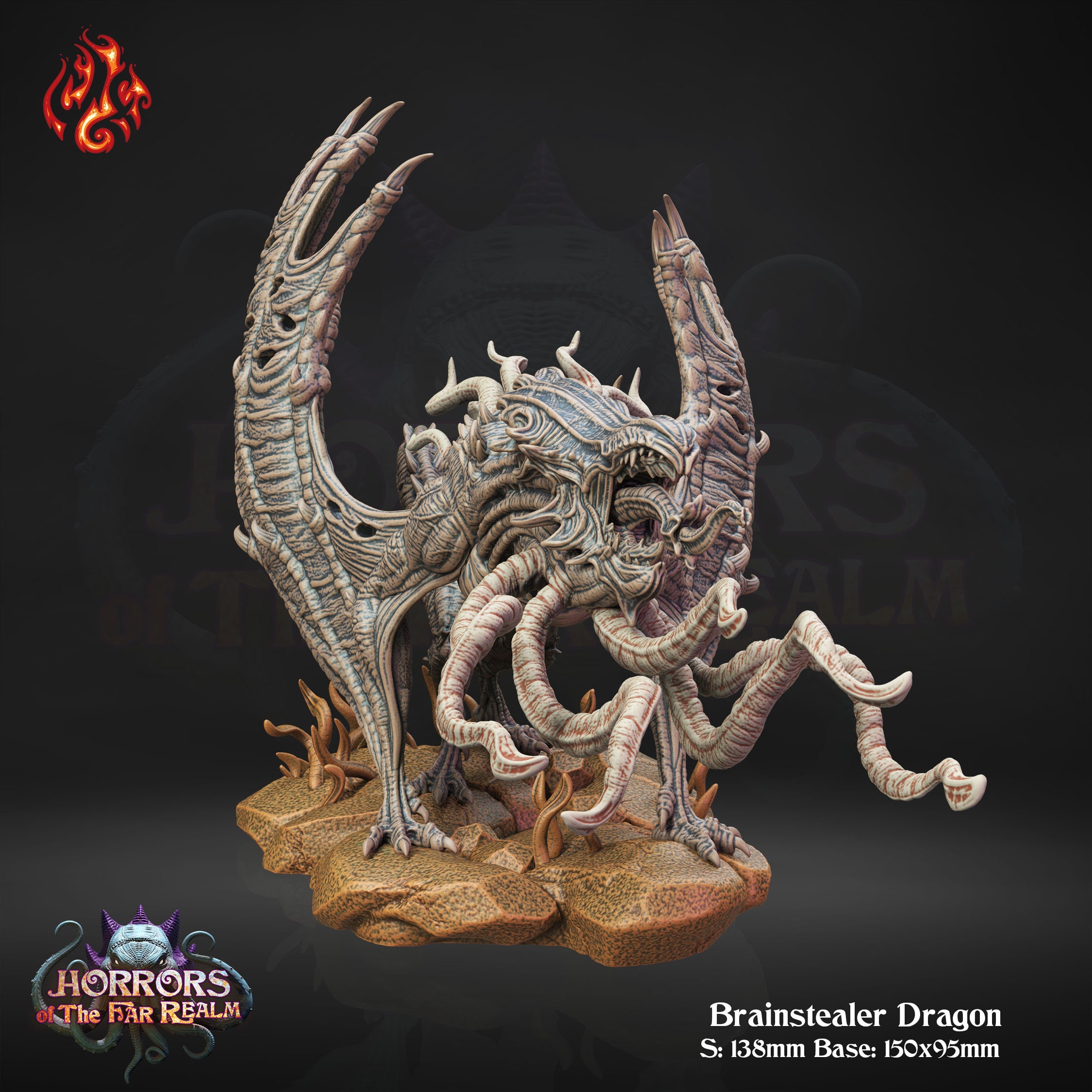 Brain Stealer Dragon Miniature - Dnd Miniatures - Role Playing Game ...