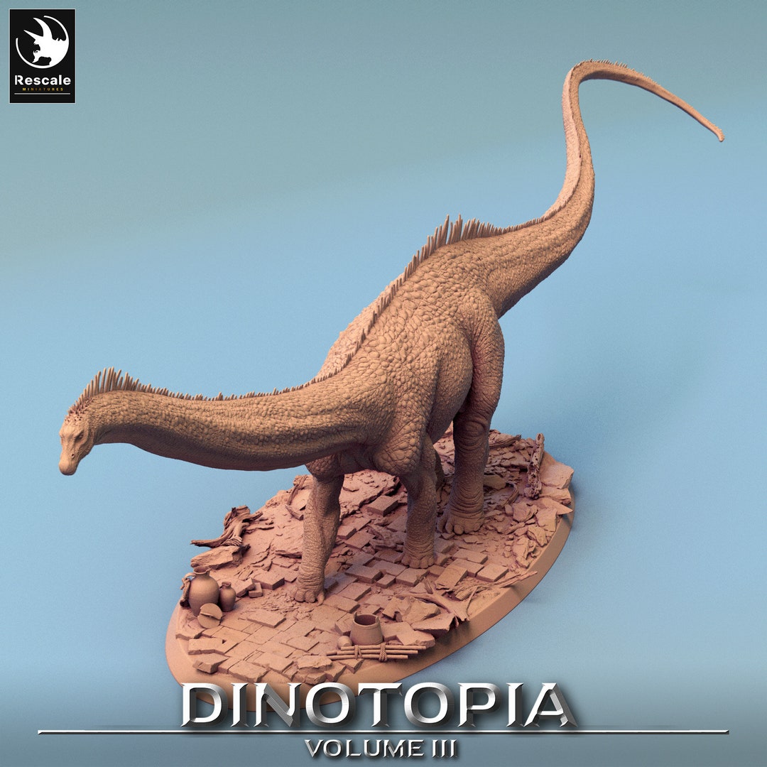 Diplodocus Dinosaur Miniature - Rescale Miniatures - Dnd Miniatures ...