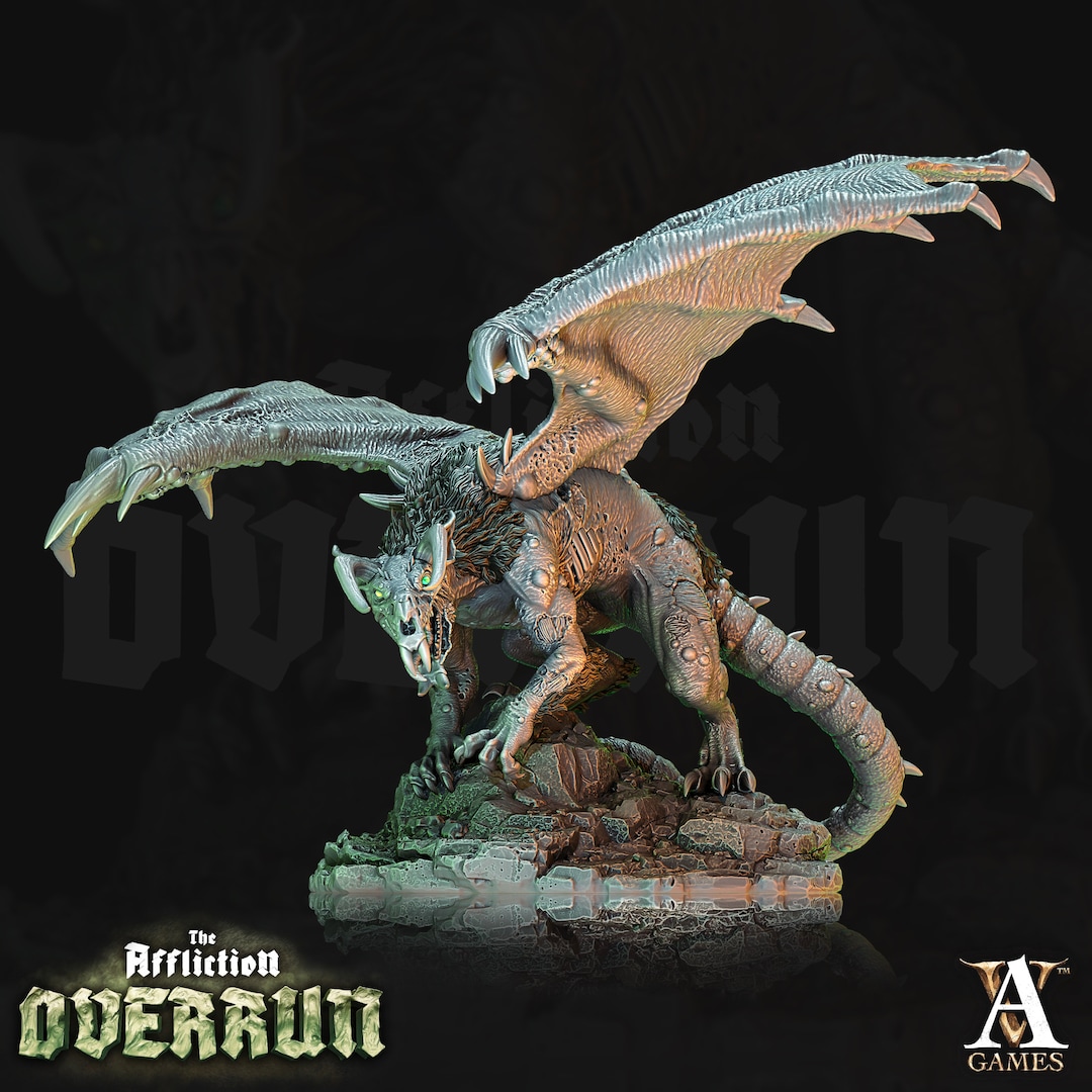 Rat Dragon Miniature - Dnd Miniatures - Role Playing Game - Tabletop ...