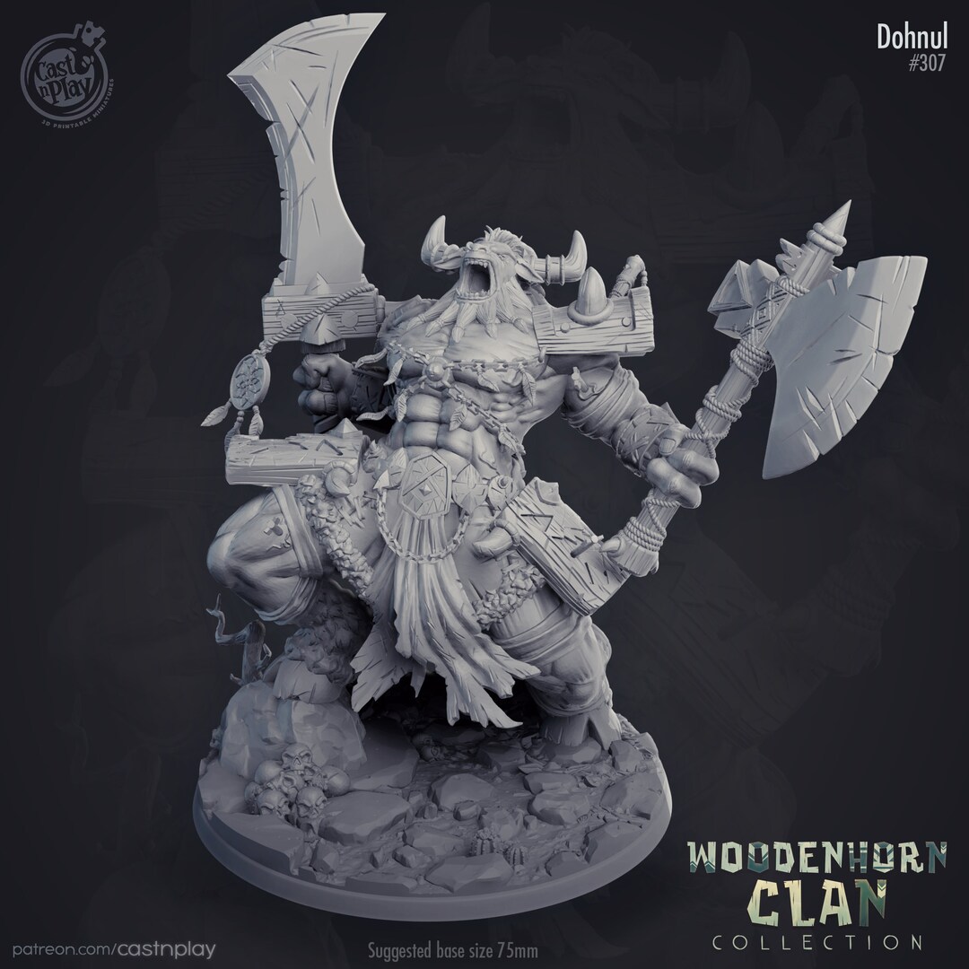 Minotaur Lord Miniature - Castnplay - Dnd Miniatures - Role Playing ...