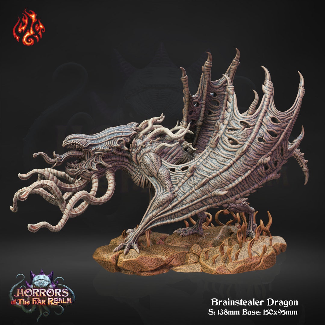 Brain Stealer Dragon Miniature - Dnd Miniatures - Role Playing Game ...