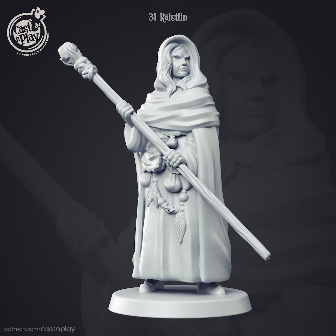 Red Robed Wizard Miniature - Raistlin - Castnplay - Dnd Miniatures ...
