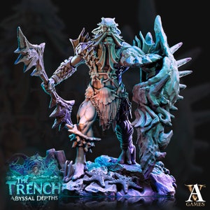Triton Tribal Leader Miniature - Dnd Miniatures - Role Playing Game ...