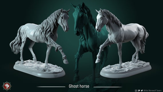Role Playing Miniatures Toys Undead Steed Zombie Horse Mount 28mm Scale ...