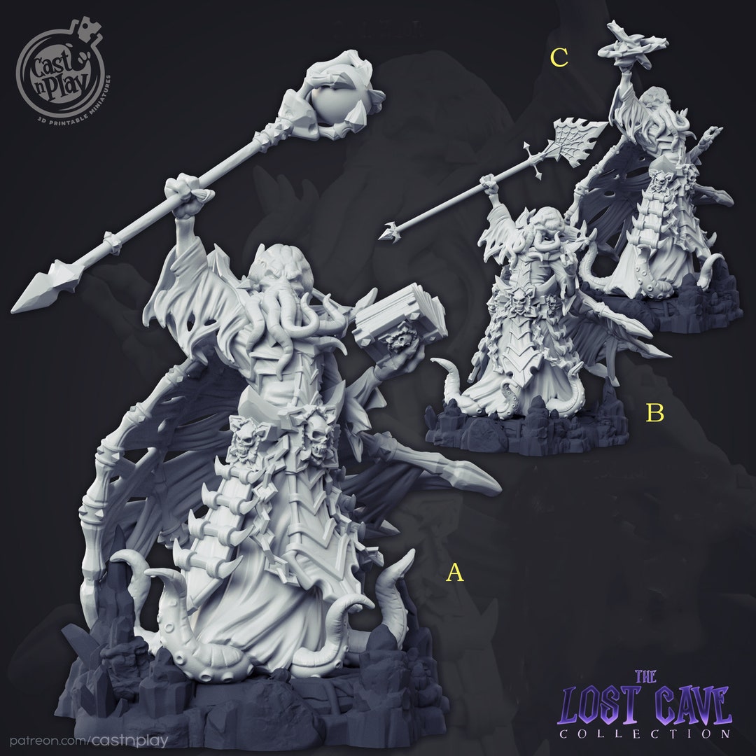 Mind Flayer Miniature | Fantasy Miniature | Dnd Miniatures | DND ...