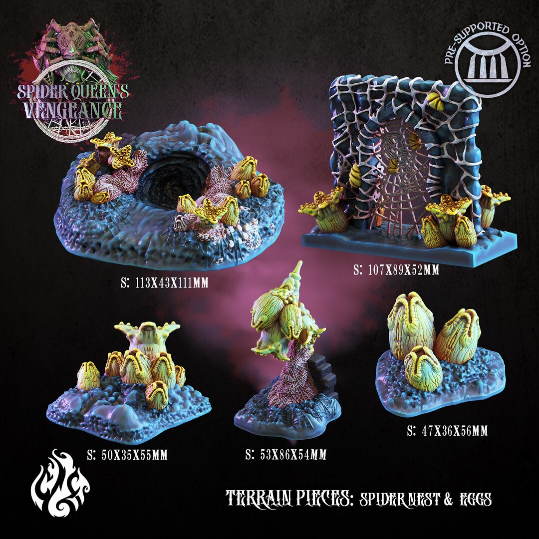 Spiders Lair Terrain Set - Dungeons and Dragons - Fantasy Role Playing ...