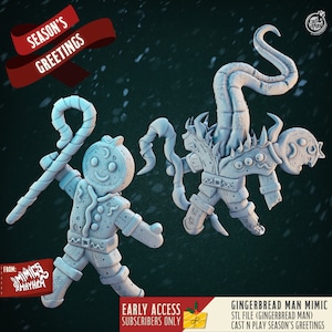 Gingerbread Man Mimic Miniature - Castnplay - Dnd Miniatures - Role ...