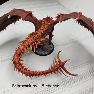 Adult Red Dragon Miniature - Rescale Miniatures - Dnd Miniatures - Role ...