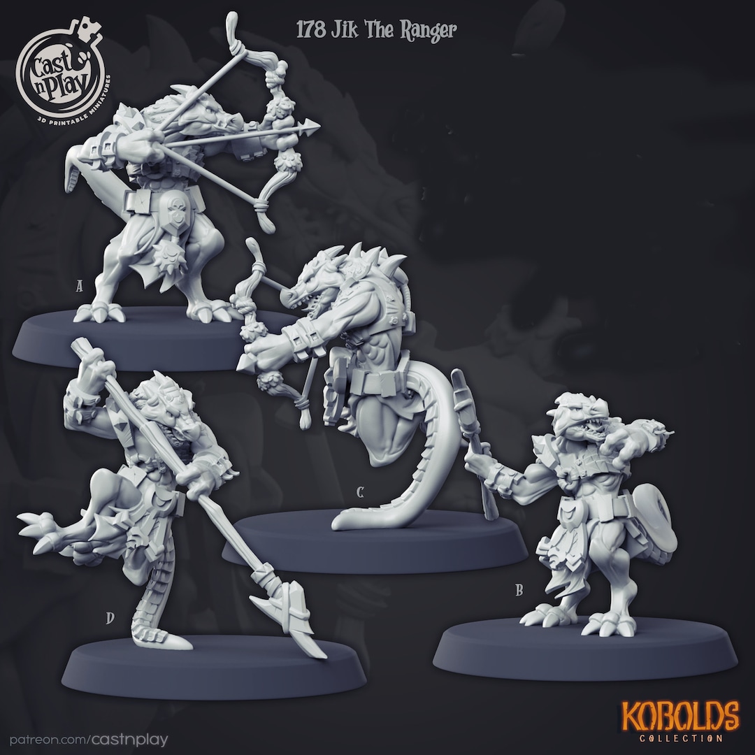 Kobold Ranger Miniatures - Dnd Miniatures - Fantasy Role Playing Game ...